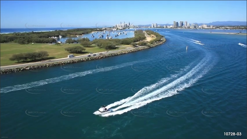 Low Level Run Through The Gold Coast Seaway Aerial Photography