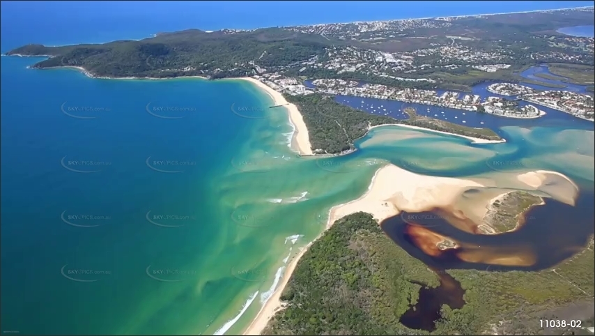 Noosa Bar & River Entrance QLD Aerial Photography