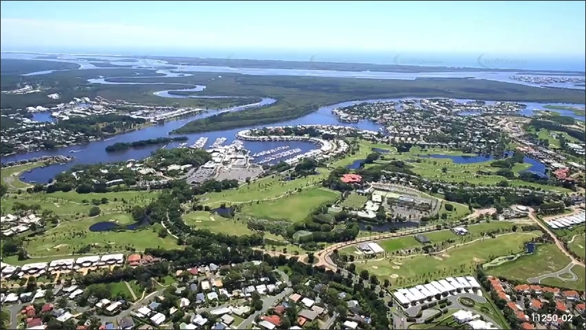 Coomera River & Sanctuary Cove - Gold Coast QLD QLD Aerial Photography