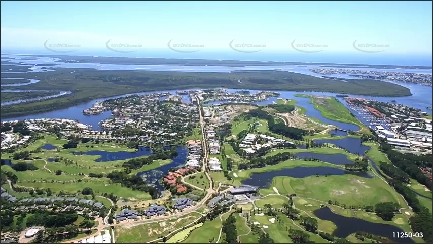 Coomera River & Sanctuary Cove - Gold Coast QLD QLD Aerial Photography