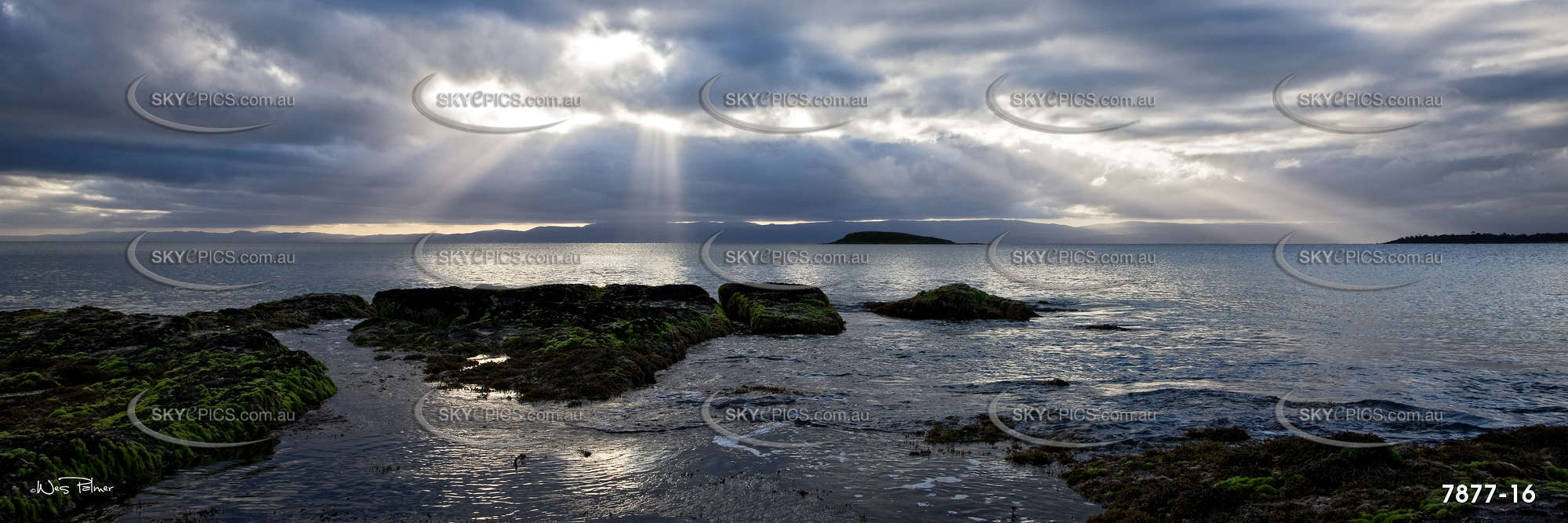 Rock pools at Coles Bay Aerial Photography